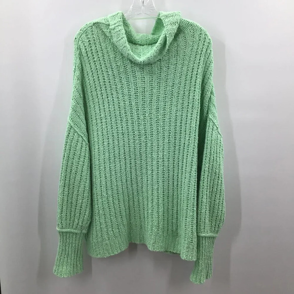 We The Free | Sweaters | Womens We The Free Sweater M Mint Green Tommy Turtleneck Organic Cotton ...